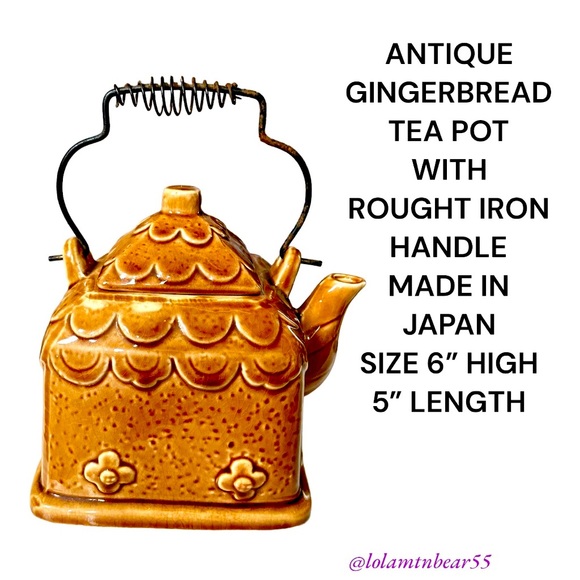 Accents | Vintage Gingerbread Tea Pot Great Condition6to Lid 5 Across ...